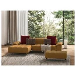 Sit & More Ecksofa SIT & MORE "Cool L-Form" Sofas Gr. B/H/T: 290cm x 79cm x 185cm, Luxus-Microfaser Paris, Recamiere links, ohne Kopfteilverstellung, gelb (senf) wahlweise mit Kopfteilverstellung und Vorziehsitz, motorisch