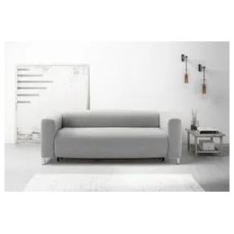 Schlafsofa Places of Style "Quarto für Dauerschläfer geeignet durch hochwertigen Faltbeschlag" Sofas Gr. B/H/T: 190cm x 69cm x 104cm, Webstoff, Breite 190cm, Standard PUR Schaum RG-35, weiß (silber) 3 Breiten und Matratzenausführungen, belastbar zwischen 200-.270kg