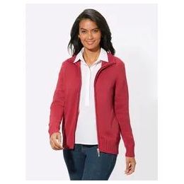 Strickjacke Casual Looks Gr. 54, rot (korallenrot) Damen Strickjacken