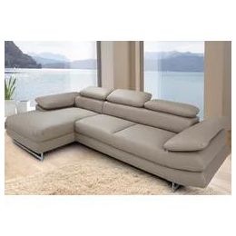 Ecksofa Inosign "Solution L-Form", beige (sand), B:270cm H:73cm T:167cm, Sofas, wahlweise mit Bettfunktion