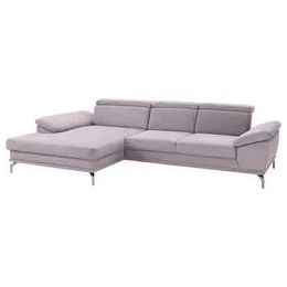 Sit & More Ecksofa SIT&MORE "Scorpio L-Form" Sofas Gr. B/H/T: 311 cm x 85 cm x 181 cm, Luxus-Microfaser ALTARA NUBUCK, mega-Recamiere links, mit Sitztiefenverstellung, grau inklusive Sitztiefenverstellung, wahlweise mit Kopfverstellung