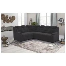 Ecksofa COTTA "Marcus L-Form" Sofas Gr. B/H/T: 263cm x 99cm x 211cm, Chenille, langer Schenkel rechts, Ohne Bettfunktion-ohne Schubkasten, schwarz Bequemes Ecksofa in klassischem Design mit hoher Rückenlehne