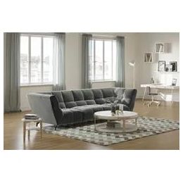 Ecksofa Inosign "Bahamas L-Form" Sofas Gr. B/H/T: 328cm x 88cm x 104cm, Velours, grau (anthrazit) Ecksofa aus der Modul-Serie »Lamiya«, unendlich erweiterbar