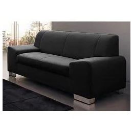 2-Sitzer DOMO collection "Alisson" Sofas Gr. B/H/T: 164cm x 75cm x 83cm, Kunstleder SOFTLUX, ohne Funktion, schwarz