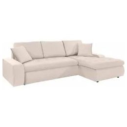 Ecksofa Trendmanufaktur "Indie II, tolle Detailverarbeitung, bequem und komfortabel im Sitz" Sofas Gr. B/H/T: 246cm x 86cm x 155cm, Struktur fein, Recamiere rechts, ohne Bettfunktion, beige XL und XXL, wahlweise mit Bettfunktion, L-Form