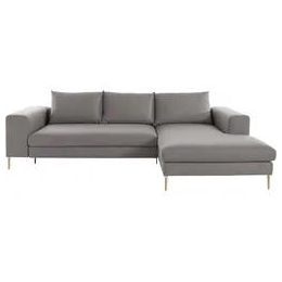 Polsterecke OTTO products "Finnja, L-Form" Sofas Gr. B/H/T: 277 cm x 83 cm x 170 cm, Struktur fein, Recamiere rechts, ohne Schlaffunktion-ohne Bettkasten, grau (hellgrau) XXL-Ecksofa Sofas