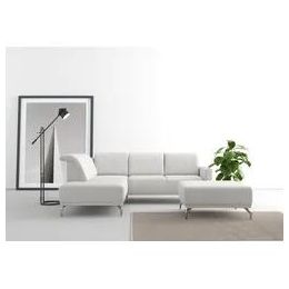 Sit & More Ecksofa SIT & MORE "Bailando L-Form", grau (hellgrau), B:249cm H:84cm T:205cm, Sofas, wahlweise mit Kopfteilverstellung und Vorziehsitz, motorisch