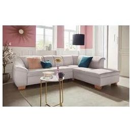 Sit & More Ecksofa SIT & MORE "Santo L-Form" Sofas Gr. B/H/T: 272cm x 82cm x 206cm, Struktur weich, langer Schenkel links, Ohne Bettfunktion, grau (hellgrau) mit Federkern, wahlweise Bettfunktion und Stauraum