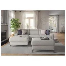 Sit & More Ecksofa SIT & MORE "Scarlett L-Form", beige (natur), B:258 T:172, Sofas, inklusive Kopfteilverstellung, wahlweise mit Bettfunktion, Bettkasten