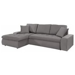 Ecksofa Trendmanufaktur "Indie II, tolle Detailverarbeitung, bequem und komfortabel im Sitz" Sofas Gr. B/H/T: 246cm x 86cm x 155cm, Struktur fein, Recamiere links, ohne Bettfunktion, grau XL und XXL, wahlweise mit Bettfunktion, L-Form