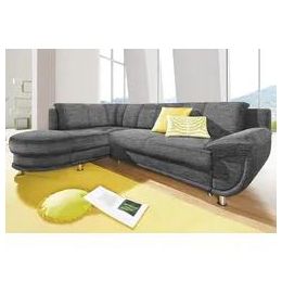 Ecksofa Trendmanufaktur "Rondo, L-Form" Sofas Gr. B/H/T: 265cm x 85cm x 190cm, Struktur, Ottomane links, ohne Federkern, ohne Bettfunktion, grau (anthrazit) wahlweise mit Federkern, Bettfunktion