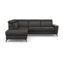 Sit & More Ecksofa SIT & MORE "Scarlett L-Form" Sofas Gr. B/T: 258cm x 226cm, Luxus-Microfaser, Ottomane links, Kopfteilverstellung, grau (anthrazit) inklusive Kopfteilverstellung, wahlweise mit Bettfunktion, Bettkasten