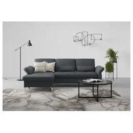 Ecksofa Inosign "Palm Beach L-Form" Sofas Gr. B/H/T: 269 cm x 89 cm x 175 cm, Olympia EASY CLEAN, mega-Recamiere links, mit Sitztiefenverstellung-ohne Bettfunktion-ohne Bettkasten-ohne Armteilverstellung, grau (dunkelgrau) Federkern, mit Sitztiefenverstellung, wahlweise Bettfunktion