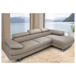 Ecksofa Inosign "Solution L-Form", beige (sand), B:270cm H:73cm T:167cm, Sofas, wahlweise mit Bettfunktion