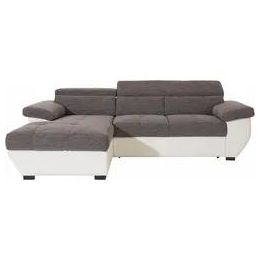 Ecksofa COTTA "Speedway L-Form" Sofas Gr. B/H/T: 265cm x 79cm x 102cm, Kunstleder SOFTLUX-Struktur, Recamiere links, mit Bettfunktion-mit Bettkasten-mit Kopfteilverstellung, beige (sand/schoko) inklusive Kopfteilverstellung, wahlweise mit Bettfunktion + Bettkasten