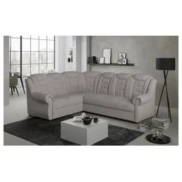 Ecksofa Home Affaire "Boston L-Form" Sofas Gr. B/H/T: 266 cm x 102 cm x 216 cm, Kunstleder SOFTLUX, langer Schenkel rechts, Ohne Bettfunktion-ohne Schubkasten, beige (sand) Gemütliches Ecksofa mit hoher Rückenlehne in klassischem Design