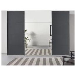 Schwebetürenschrank Rauch "Kleiderschrank Schrank Garderobe TOPSELLER OTELI inkl. Inneneinteilung" Schränke Gr. B/H/T: 315 cm x 229 cm x 62 cm, grau (graumetallic) mit 3 Innenschubladen sowie zusätzlichen Einlegeböden MADE IN GERMANY