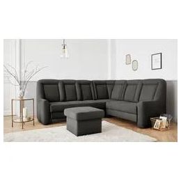 Sit & More Ecksofa SIT & MORE "Melissa L-Form" Sofas Gr. B/T: 257cm x 217cm, Struktur fein, langer Schenkel links, mit Bettfunktion-mit Schubkasten, grau (anthrazit) klassisches Polsterprogramm, wahlweise Bettfunktion und Schubkasten