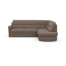 Sit & More Ecksofa SIT & MORE "Panini L-Form" Sofas Gr. B/H/T: 243cm x 87cm x 175cm, Luxus-Microfaser Paris, Ottomane rechts, mit Bettfunktion-mit Bettkasten, grau (taupe) wahlweise mit Bettfunktion und Bettkasten