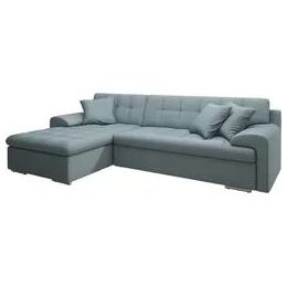 Ecksofa Trendmanufaktur "Rave II, L-Form" Sofas Gr. B/H/T: 245cm x 77cm x 154cm, Struktur, Recamiere links, ohne Bettfunktion, grün (salbei) wahlweise mit Bettfunktion