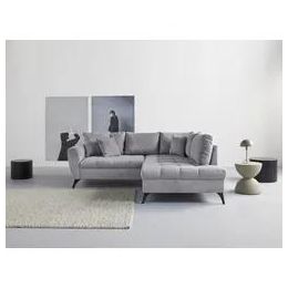 Ecksofa Inosign "Lörby L-Form" Sofas Gr. B/H/T: 224cm x 90cm x 191cm, Luxus-Microfaser weich, Ottomane rechts, Luxus Microfaser weich, bunt (melange) Belastbarkeit bis 140kg pro Sitzplatz, auch mit Aqua clean-Bezug