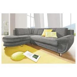 Ecksofa Trendmanufaktur "Rondo, L-Form" Sofas Gr. B/H/T: 265 cm x 85 cm x 190 cm, Struktur, Ottomane links, ohne Federkern, mit Bettfunktion, beige (beige, braun) wahlweise mit Federkern, Bettfunktion