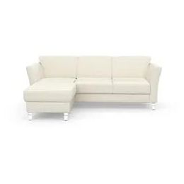 Sit & More Ecksofa SIT & MORE "Visby L-Form" Sofas Gr. B/H/T: 248cm x 87cm x 162cm, Struktur fein, Recamiere links, ohne Bettfunktion-ohne Bettkasten, beige (linen) wahlweise mit Bettfunktion und Bettkasten, frei im Raum stellbar