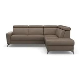 Sit & More Ecksofa SIT & MORE "Scarlett L-Form" Sofas Gr. B/T: 258 cm x 226 cm, Luxus-Microfaser, Ottomane rechts, Kopfteilverstellung, grau (taupe) inklusive Kopfteilverstellung, wahlweise mit Bettfunktion, Bettkasten