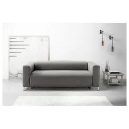 Schlafsofa Places of Style "Quarto für Dauerschläfer geeignet durch hochwertigen Faltbeschlag" Sofas Gr. B/H/T: 210cm x 69cm x 104cm, Webstoff, Breite 210cm, Standard PUR Schaum RG-35, grau (anthrazit) 3 Breiten und Matratzenausführungen, belastbar zwischen 200-.270kg