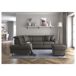 Sit & More Ecksofa SIT & MORE "Freetown L-Form" Sofas Gr. B/H/T: 252cm x 84cm x 216cm, Luxus-Microfaser, Ottomane links, ohne Bettfunktion-ohne Stauraum, braun inklusive Kopfteilverstellung und komfortablem Federkern