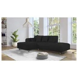 Ecksofa Andas "Svennis L-Form" Sofas Gr. B/H/T: 254cm x 83cm x 165cm, Struktur, Recamiere links, grau (anthrazit) incl. Zierkissen, in 2 Bezugsvarianten