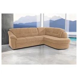 Sit & More Ecksofa SIT & MORE "Savoni L-Form" Sofas Gr. B/H/T: 267cm x 90cm x 206cm, Luxus-Microfaser ALTARA NUBUCK, Ottomane rechts, ohne Bettfunktion, braun (cappuccino) wahlweise mit Bettfunktion