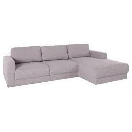 Ecksofa Andas "Hobro L-Form" Sofas Gr. B/H/T: 264cm x 80cm x 175cm, Struktur grob, Recamiere rechts, grau (hellgrau) in 3 Bezugsqualitäten vielen Farben, Design by Morten Georgsen