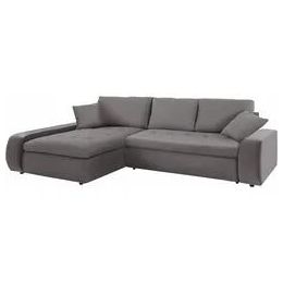 Ecksofa Trendmanufaktur "Indie II, tolle Detailverarbeitung, bequem und komfortabel im Sitz" Sofas Gr. B/H/T: 269cm x 86cm x 169cm, Struktur fein, Recamiere links, ohne Bettfunktion, grau XL und XXL, wahlweise mit Bettfunktion, L-Form