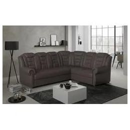 Ecksofa Home Affaire "Boston L-Form" Sofas Gr. B/H/T: 266 cm x 102 cm x 216 cm, Kunstleder SOFTLUX, langer Schenkel links, Ohne Bettfunktion-ohne Schubkasten, braun (mud) Gemütliches Ecksofa mit hoher Rückenlehne in klassischem Design