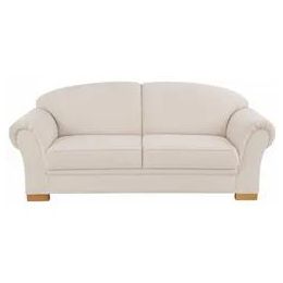 3-Sitzer Home Affaire "Amrum" Sofas Gr. B/H/T: 219cm x 91cm x 92cm, Struktur flausch, beige (creme) mit Federkern