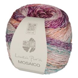 Mosaico von Lana Grossa, Jade/Natur/Beere/Pink/Lachs, aus Baumwolle