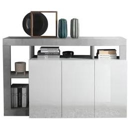 Sideboard Inosign "Hamburg" Sideboards Gr. B/H/T: 146 cm x 93 cm x 42 cm, grau (weiß, betonoptik) Breite 146 cm