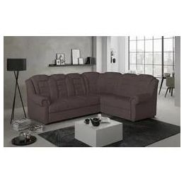 Ecksofa Home Affaire "Boston L-Form" Sofas Gr. B/H/T: 266 cm x 102 cm x 216 cm, Chenille, langer Schenkel links, Ohne Bettfunktion-ohne Schubkasten, schwarz (charcoal) Gemütliches Ecksofa mit hoher Rückenlehne in klassischem Design