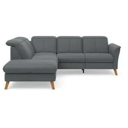 Sit & More Ecksofa SIT & MORE "Romero L-Form" Sofas Gr. B/H/T: 250cm x 91cm x 220cm, Luxus-Microfaser ALTARA NUBUCK, Ottomane links, ohne Federkern-mit Kopfteilverstellung-ohne Bettfunktion-mit Stauraum-mit TV-motorisch, grau (dunkelgrau) wahlweise mit oder ohne TV-Funktion, Bettfunktion, Bettkasten