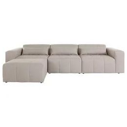 Ecksofa LeGer Home by Lena Gercke "Maileen L-Form" Sofas Gr. B/H/T: 322 cm x 74 cm x 155 cm, Struktur fein, Recamiere links, beige Modulsofa, bestehend aus 4 Modulen, Farben mixbar