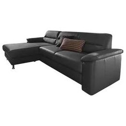 Sit & More Ecksofa SIT & MORE "Ascara L-Form" Sofas Gr. B/H/T: 251cm x 85cm x 165cm, NaturLEDER, Recamiere links, ohne Bettfunktion, schwarz inklusive BoxspringFederkern-Polsterung, wahlweise mit Bettfunktion