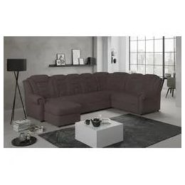 Wohnlandschaft Home Affaire "Boston U-Form" Sofas Gr. B/H/T: 333 cm x 102 cm x 216 cm, Chenille, langer Schenkel rechts-Recamiere links, Ohne Bettfunktion-ohne Schubkasten, schwarz (charcoal) Gemütliche Wohnlandschaft mit hoher Rückenlehne in klassischem Design