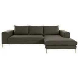 Polsterecke OTTO products "Finnja, L-Form" Sofas Gr. B/H/T: 297cm x 83cm x 170cm, Struktur fein, Recamiere rechts, XL-Breite-mit Bettfunktion-mit Bettkasten, grün XXL-Ecksofa Sofas