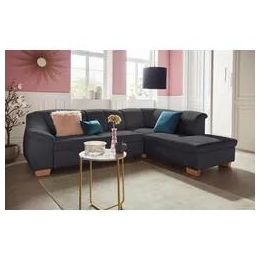 Sit & More Ecksofa SIT & MORE "Santo L-Form" Sofas Gr. B/H/T: 272cm x 82cm x 206cm, Struktur weich, langer Schenkel links, Mit Bettfunktion, grau (anthrazit) mit Federkern, wahlweise Bettfunktion und Stauraum