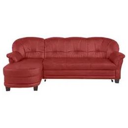 Ecksofa Home Affaire "Camelita L-Form" Sofas Gr. B/H/T: 231cm x 86cm x 81cm, Microfaser PRIMABELLE, Recamiere links, mit Bettfunktion, rot (bordeaux) wahlweise mit Bettfunktion