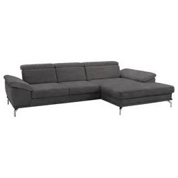 Sit & More Ecksofa SIT & MORE "Scorpio L-Form" Sofas Gr. B/H/T: 311cm x 85cm x 181cm, Luxus-Microfaser, mega-Recamiere rechts, mit Sitztiefenverstellung-mit Kopfteilverstellung-mit Armlehnenverstellung, grau (anthrazit) inklusive Sitztiefenverstellung, wahlweise mit Kopfverstellung