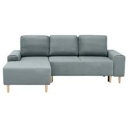 Ecksofa Inosign "Samu L-Form" Sofas Gr. B/H/T: 235cm x 93cm x 160cm, Samtoptik, Recamiere links, mit Bettfunktion-mit Bettkasten, grün (mint) wahlweise mit Bettfunktion und Bettkasten