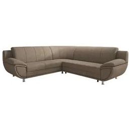 Ecksofa Trendmanufaktur "Rondo II, L-Form" Sofas Gr. B/H/T: 267cm x 85cm x 247cm, Struktur fein, langer Schenkel rechts, Ohne Federkern, ohne Bettfunktion, braun (tan) wahlweise mit Federkern, Bettfunktion