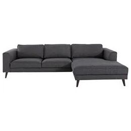 Ecksofa Inosign "Lumber Jack, L-Form" Sofas Gr. B/H/T: 280cm x 85cm x 167cm, Struktur grob, Recamiere rechts, ohne Schlaffunktion und Bettkasten, schwarz (obsidian) in moderner Optik